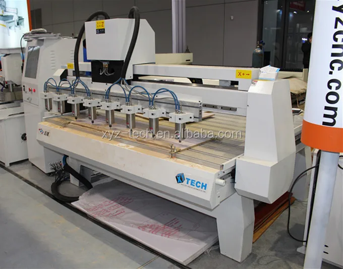 3d Cnc Router Woodworking Machine 6 Heads 4 Axis Cylinder Wood Cnc ...