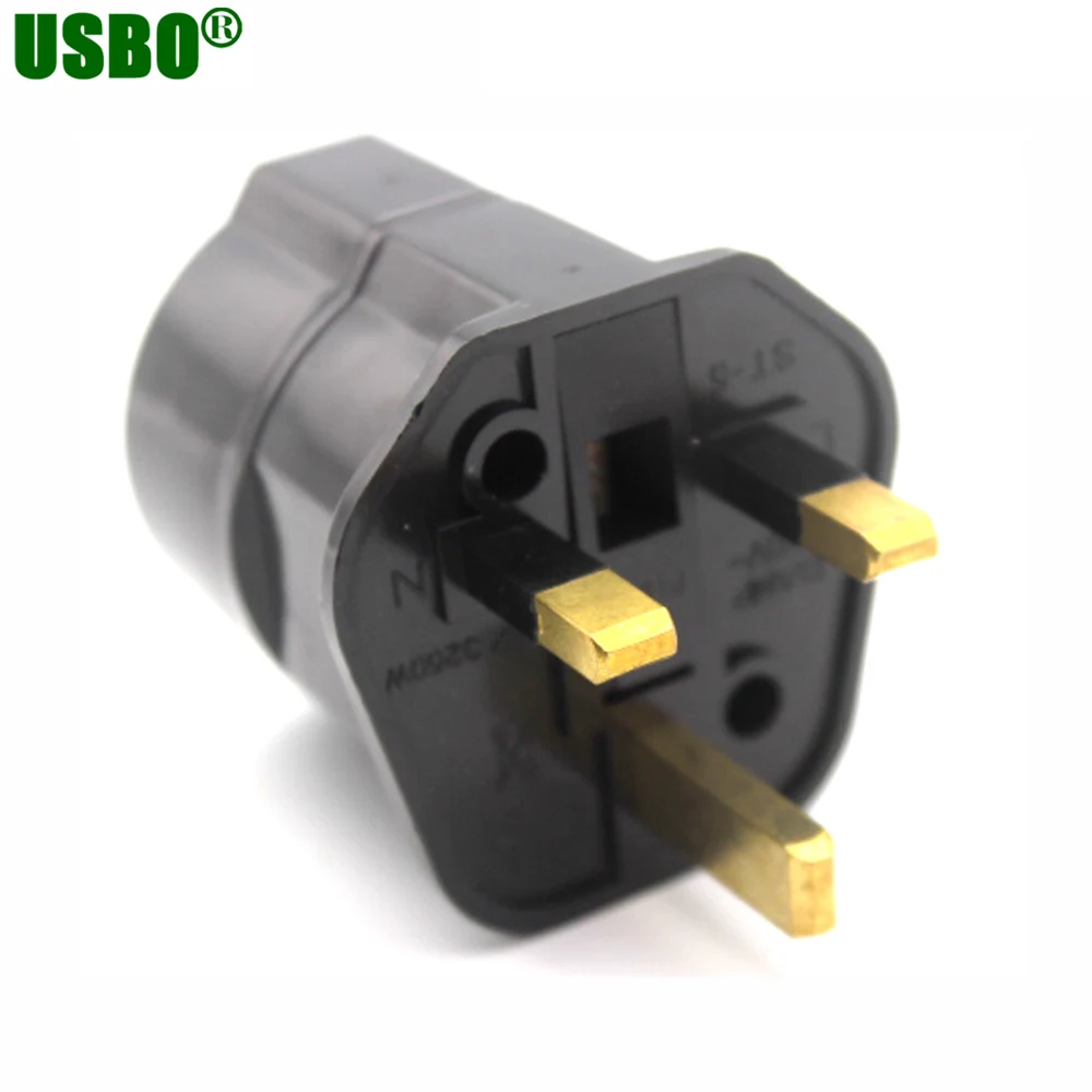 German French Convert To Uk 3 Flat Pins Universal Accessory Grounded ...