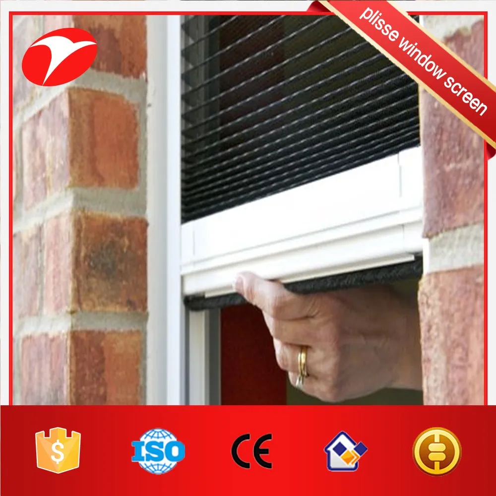 Pe Material Folding / Pleated / Plisse Mosquito Net Door & Window ...