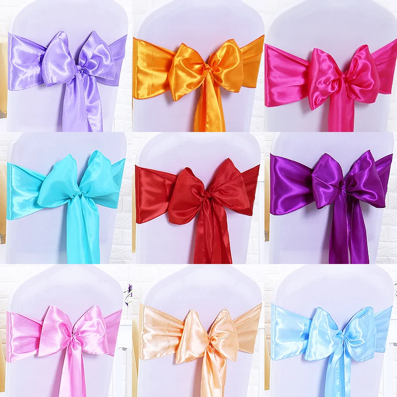 Chair Covers Ribbons Bows Wedding Chair Tie Backs Wedding Seat Bows ...