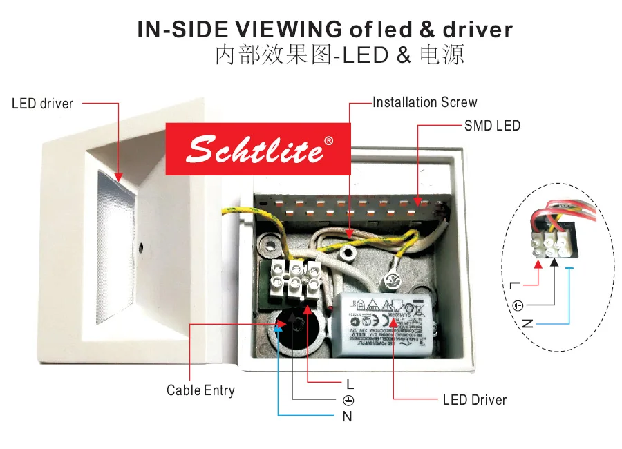 Aluminum Waterproof BBOX LED Recessed Wall Light - 3-Year Warranty