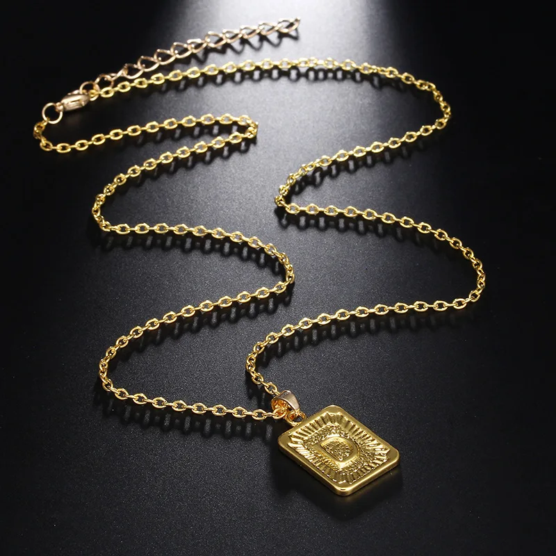 Gold Letter D Pendant Necklace Alphabet Letter Charm Necklace - Buy ...