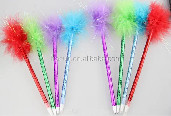 Kids Animal Novelty Pens With Feather,Fluffy Feather Pen - Buy Fluffy ...