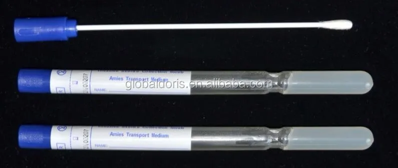 Collection Swab With Amies Gel Medium Single Use Plastic Stick Plus ...
