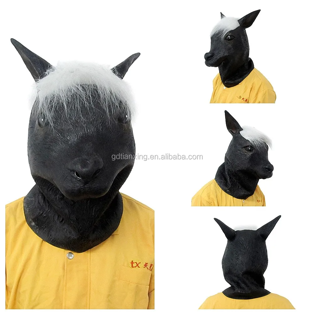 Brand New Full Head Latex Animal Masks Alpaca Realistic Cosplay Masks ...