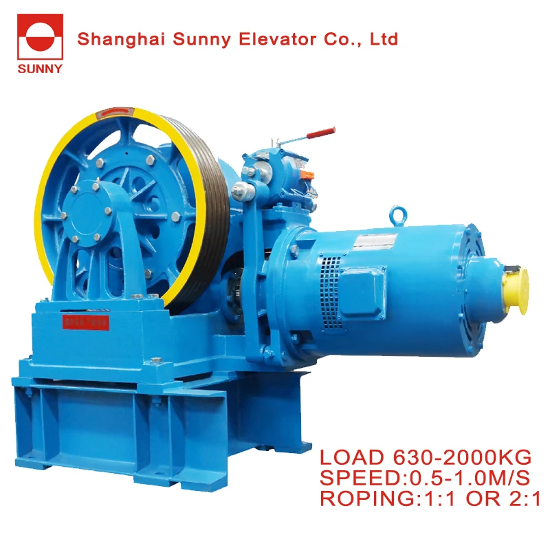 VVVF Roping 1:1 Elevator Traction Machine - Pioneer Elevator Escalator ...