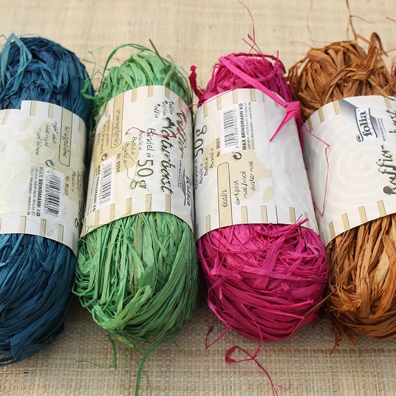 Customized Logo Raffia Manufacturers Natural Color Raffia String For ...