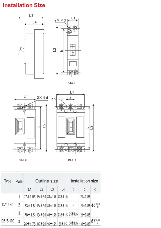 Indications Adjustment Circuit Breaker Mechanical Interlock 3p Mccb ...