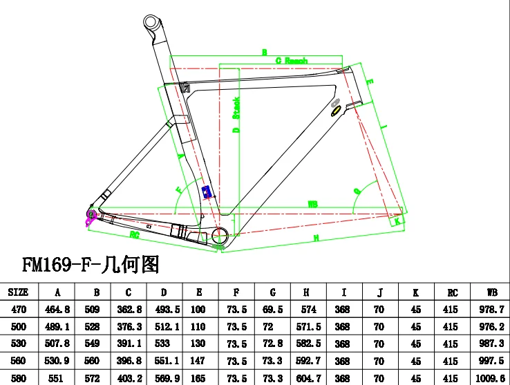 Made In China From Hongfu Rennrad Carbon Aero Road Bike Frame With Disc ...