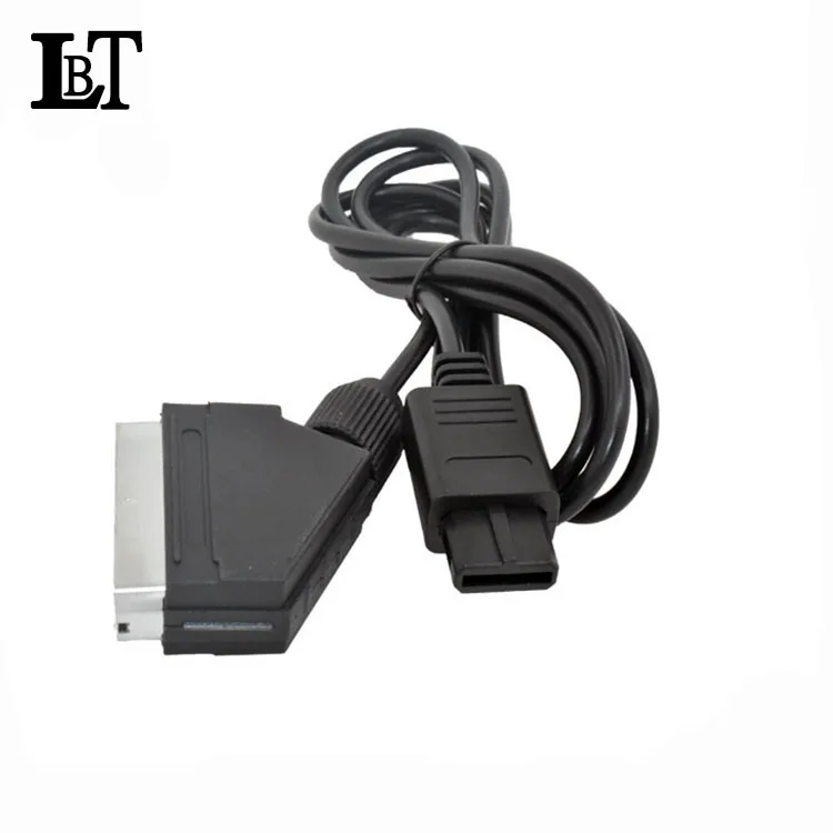 Lbt 6ft 1.8m Rgb Scart Av Cable Lead For Nintendo N64 Snes Ngc Gamecube ...