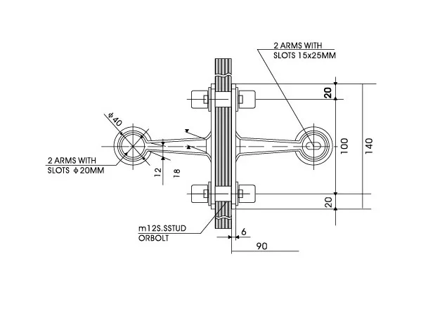 2 Ways Fin Type The Spider Clamp Glass For Glass Curtain Wall - Buy ...
