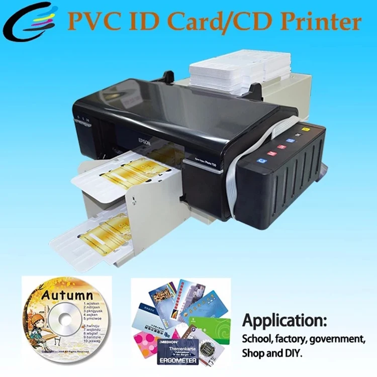 L800 Plastic Business Card Printer Cr80 Blank Inkjet Pvc Card Printing ...