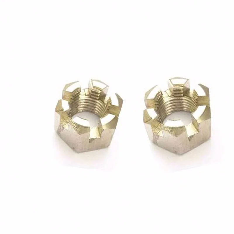 M6 M10 M20 Brass Hex Slotted Nut Castle Nut DIN935| Alibaba.com