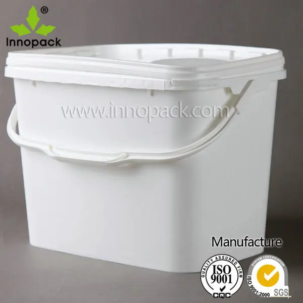 9l Rectangular Plastic Buckets With Lids And Handle - Buy Rectangular ...