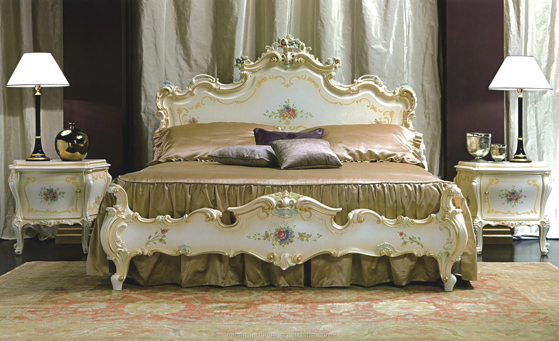 Luxury Rococo Design Antique Style Bedroom Furniture Set - Buy Antique ...