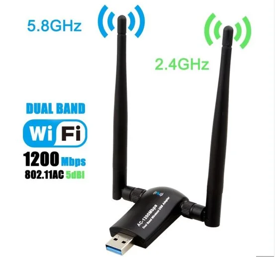 Dual Band 1200M Realtek RTL8812BU Wifi Adapter with Antenna