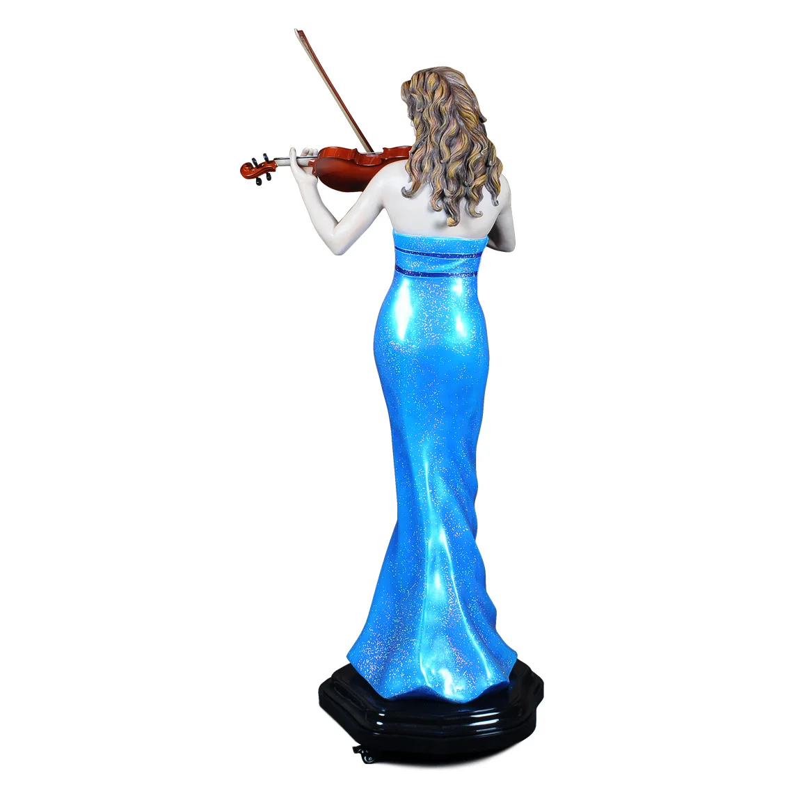 Home Decoration Violinist Sculpture Resin Statue Jazz Polyresin ...