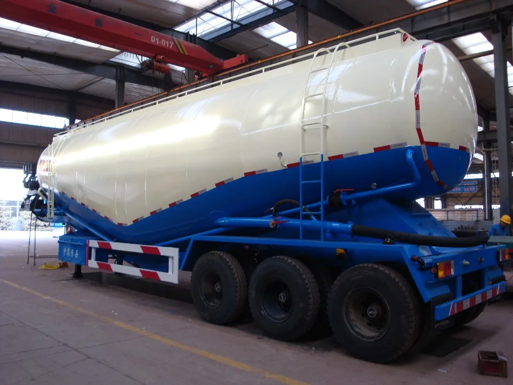 Cement Powder Tanker Transport,Bulk Cement Silo Trailer For Sale - Buy ...
