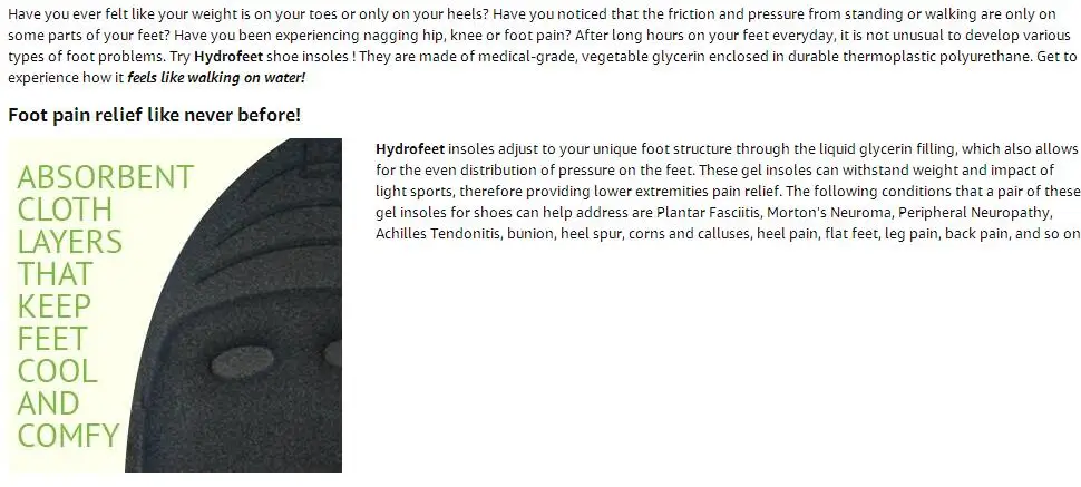 Dynamic Liquid Massaging Orthotic Insoles Shoe Inserts Premium Glycerin ...