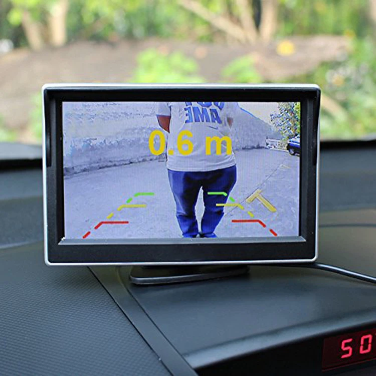 3 In 1 Car Parking Sensor Rear View Camera With 2 Sensors Indicator ...