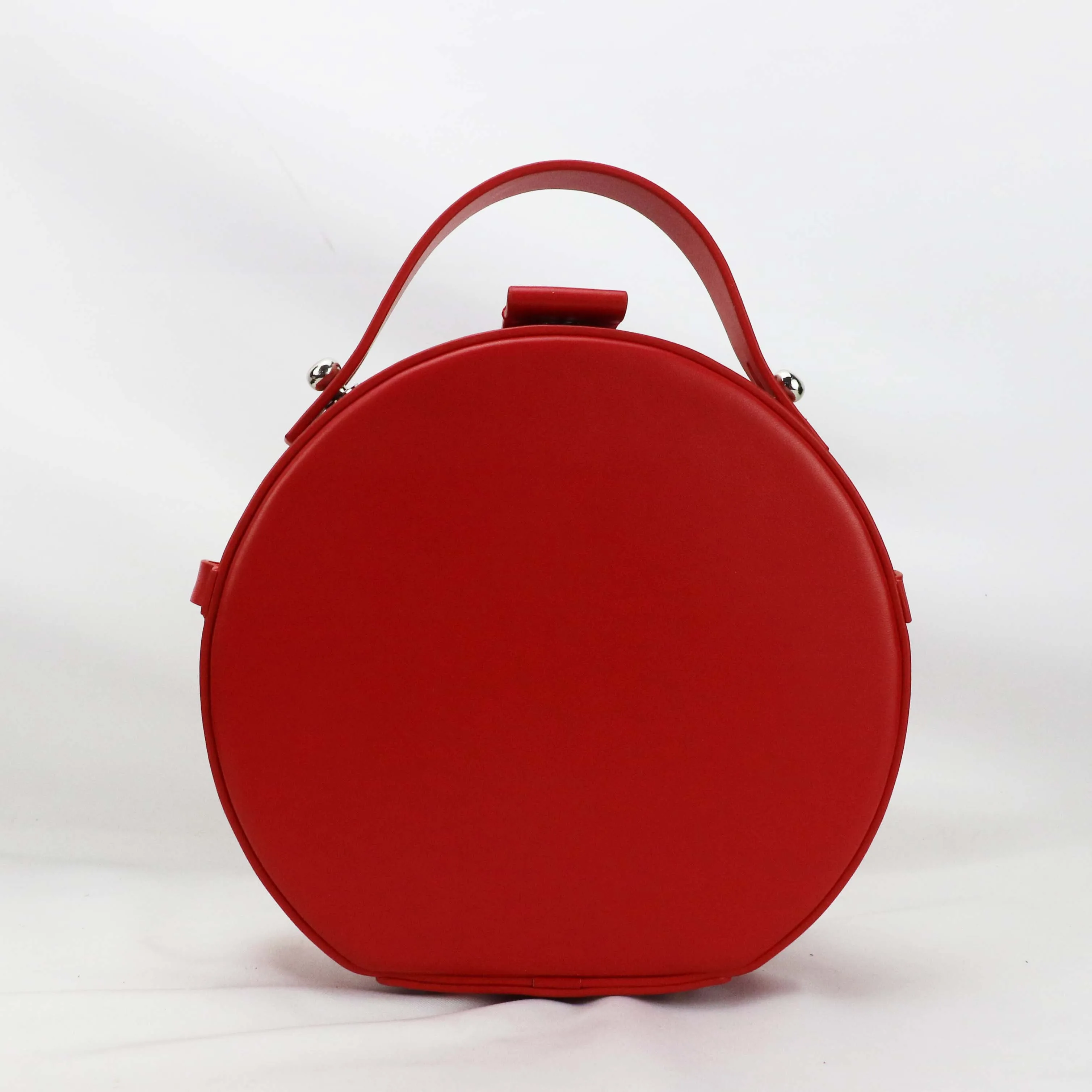 Classic Fashion Round Circle Shape Lady Bag - Genuine Leather