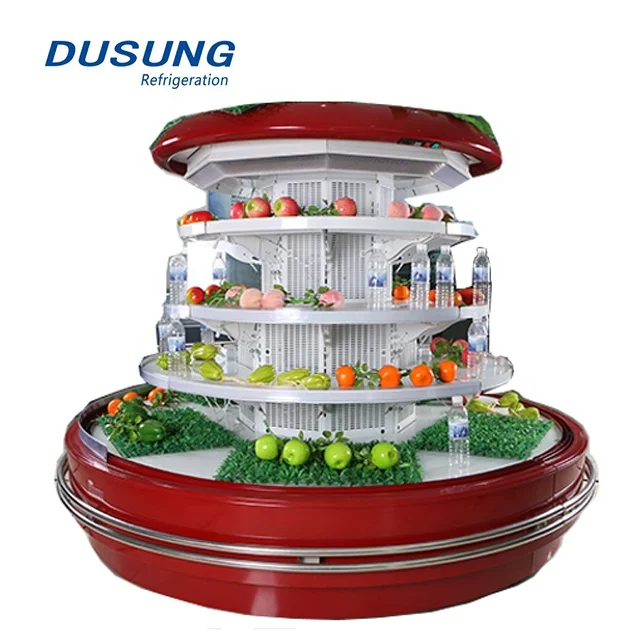 Supermarket Commercial Open Round Display Vegetables Island ...