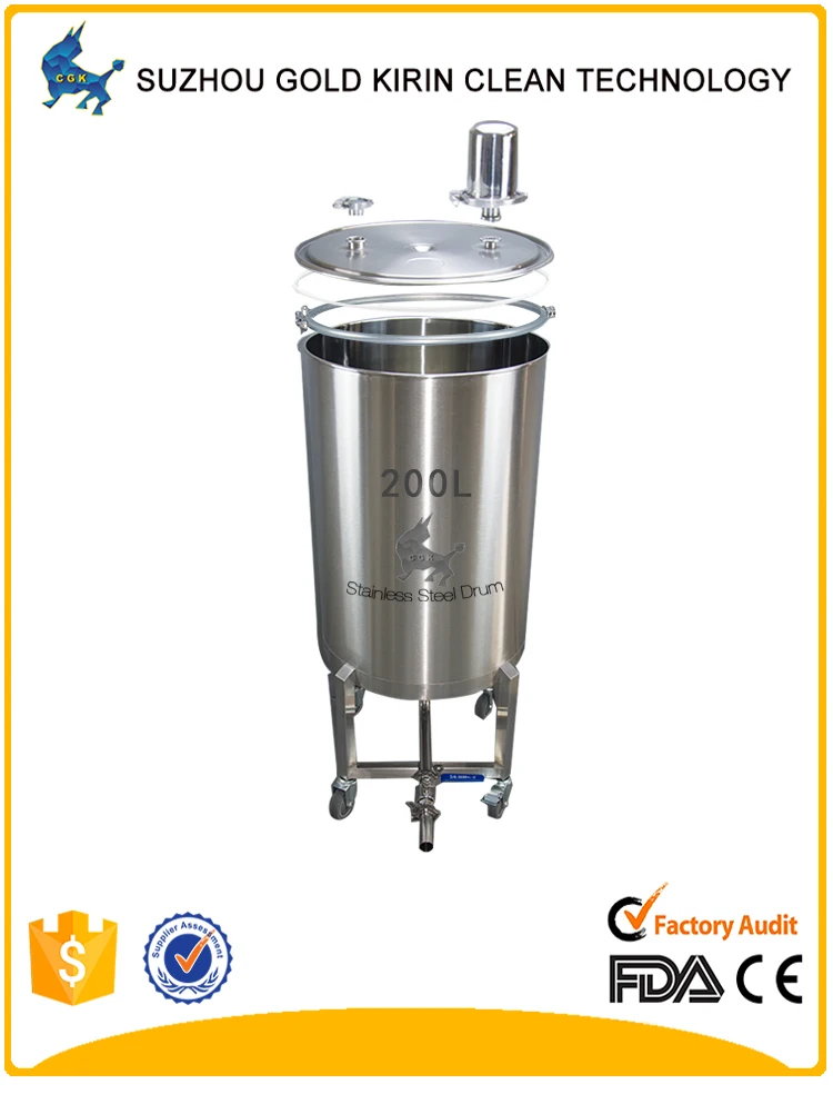 Quality-assured Sus304 200l Cone Bottom Stainless Steel Drum - Buy ...