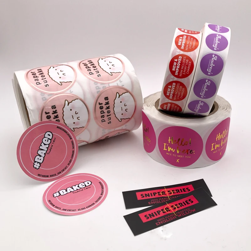 Custom Gold Metallic Foil Clear Stickers Round Labels Roll - Buy Gold ...