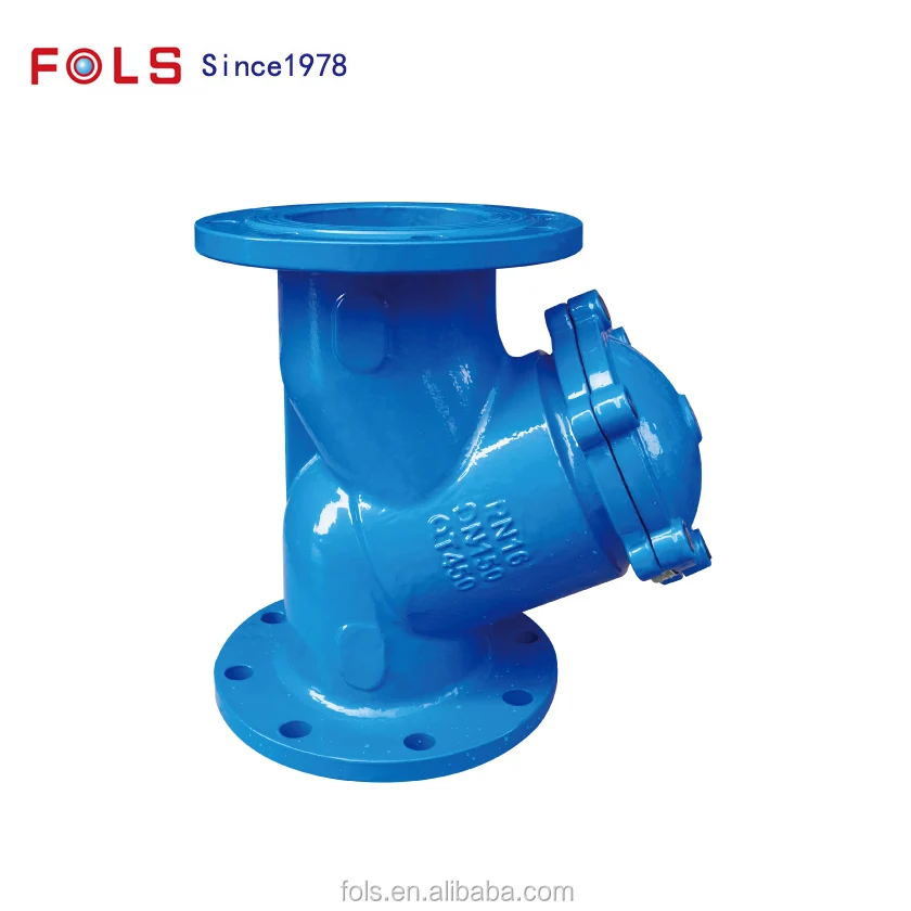 DN125 Cast Steel QT450 PN16 Flange Port Y-Strainer for Water