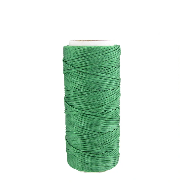 3mm Solid Braided Green Nylon Rope - 8 Strands - Strong & Smooth