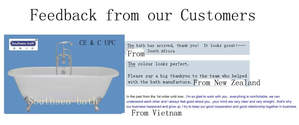 Royal Ce Cupc Certificate Free Standing Enameled Cast Iron Bathtub With ...