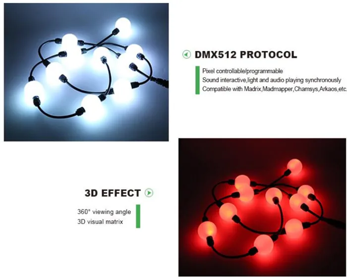 DMX RGB 3D Ball 3D Stage Curtain - LED Lighting Solutions