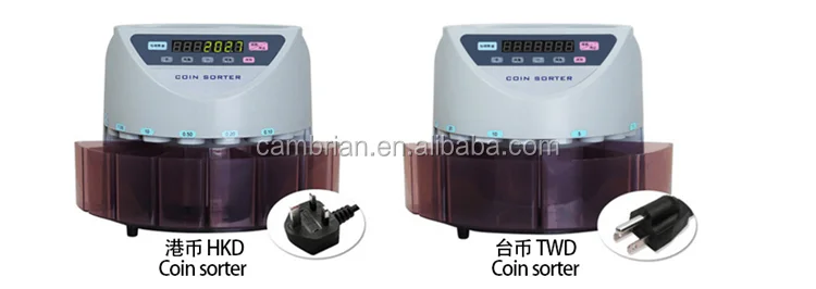 Popular Desktop Mini Plastic Coin Counter and Sorter for Multinational ...