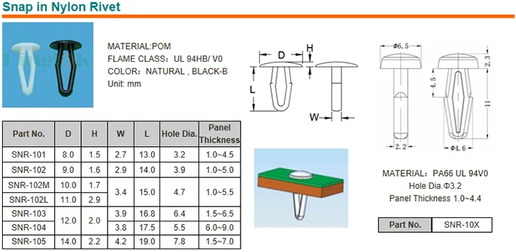 Nylon Snap Latch Nylon Rivet Snap Latch Removable Fastener Snap Rivet ...