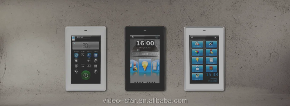 Hot Sales Gvs K-bus 5 Inch Intelligent Touch Panel Black White Grey Knx ...