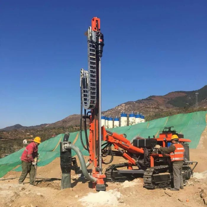 Pneumatic Mobile Hydraulic Crawler Excavator Mounted Rock Drill Rig