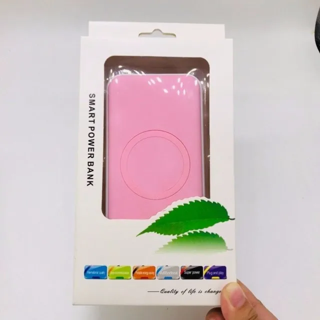 Promotional Pink 10000mah Wireless Charger Phone Charging Power Bank ...