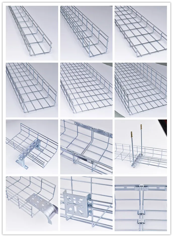 Ningbo Lepin Custom Wire Mesh Cable Tray H:50mm,100mm,150mm Metal Grid ...