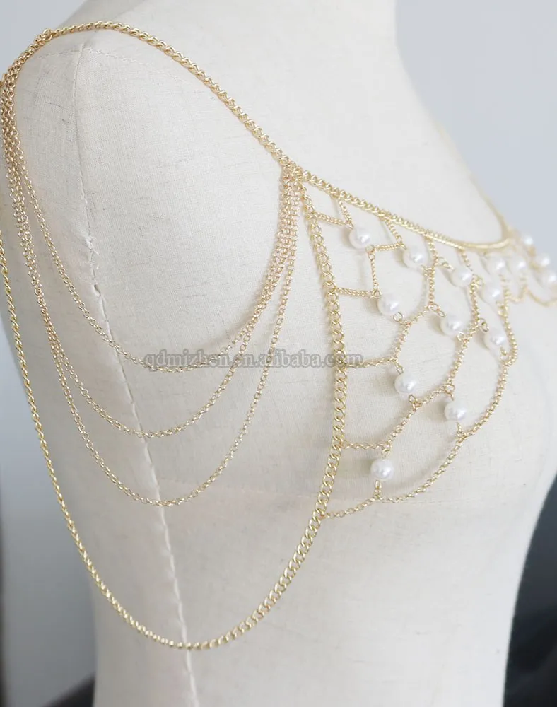 Sexy Net Bra Design Pearl Bra Chain Body Jewelry For Women - Buy Body ...