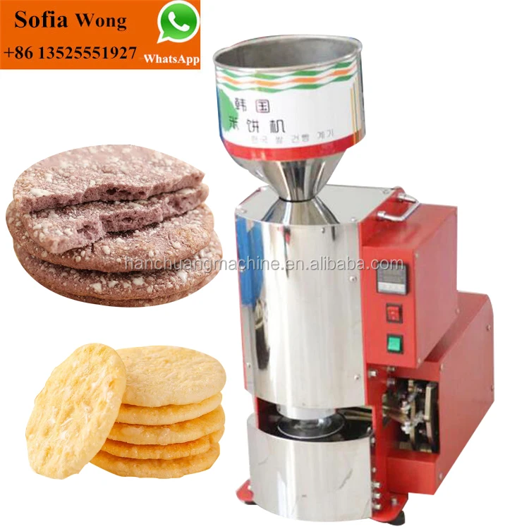 Automatic Popped Rice Cracker Making Machine Korean Rice Cake Maker ...