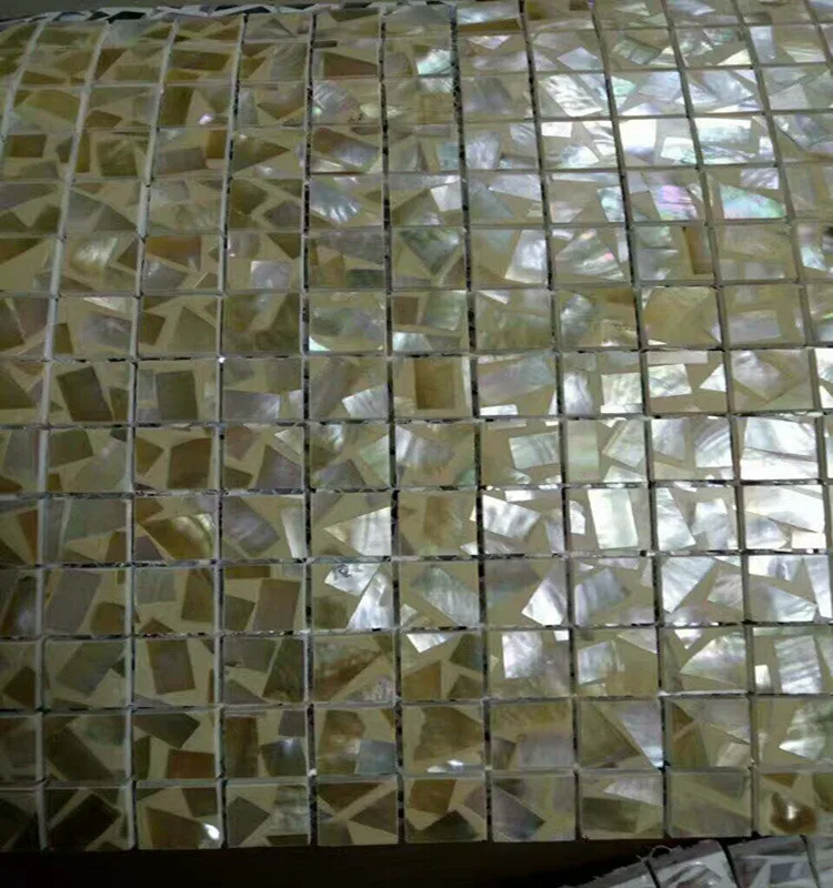 Abalone Shell Fragments - Glued Tile, Mother of Pearl Mosaic