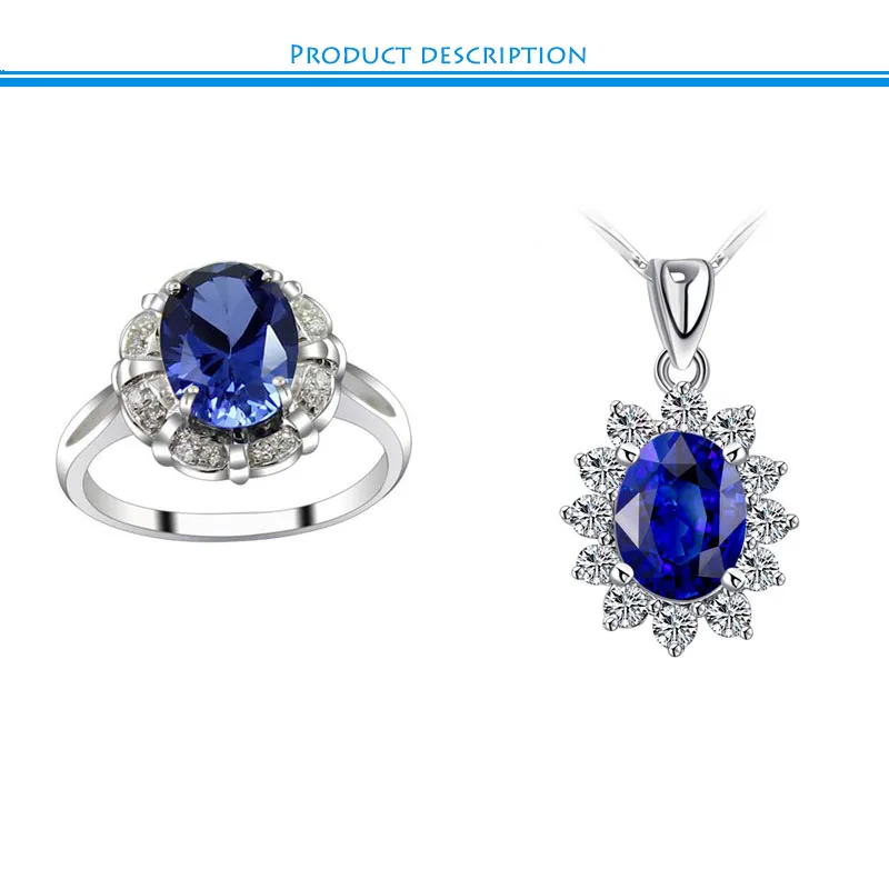 9*11mm Oval Cut Synthetic Corundum Fake Blue Sapphire - Buy Fake Blue ...