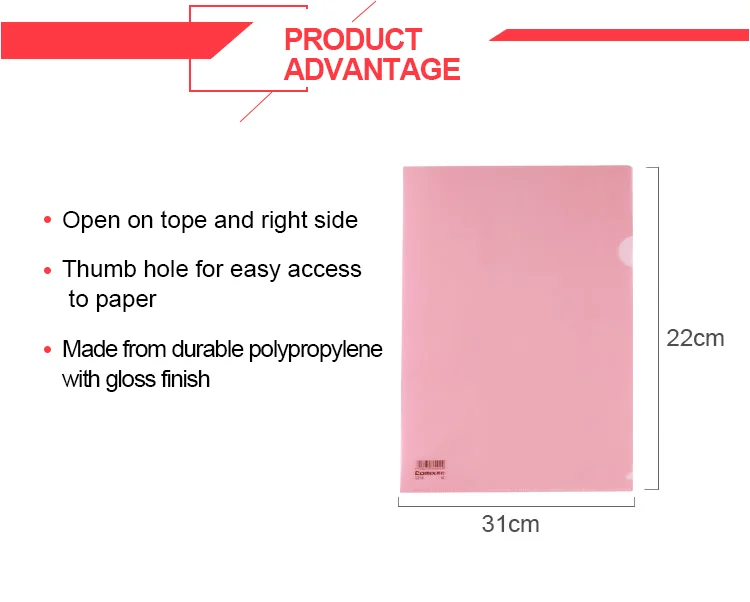 Factory Oem A4 Letter Size Clear Document Folder Project Pockets L ...