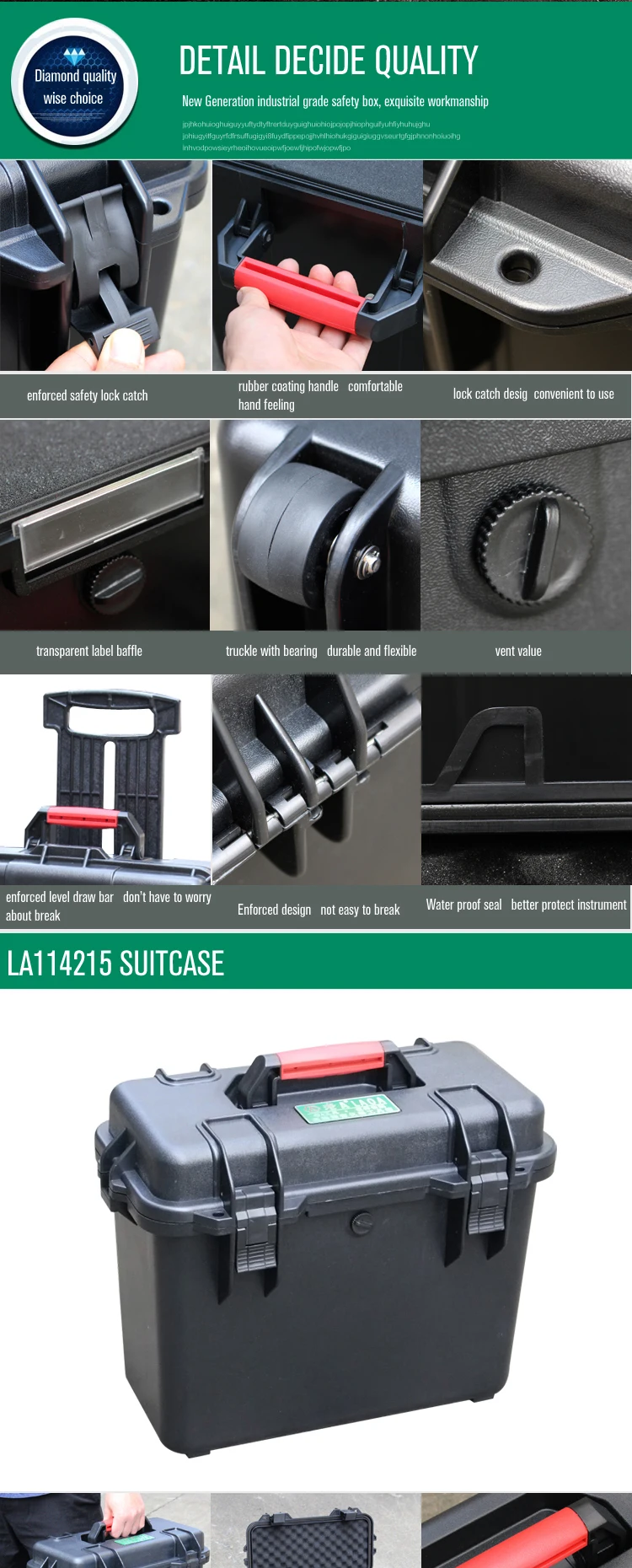 Laoa High Grade Strengthen Waterproof Shockproof Safety Tool Box For ...