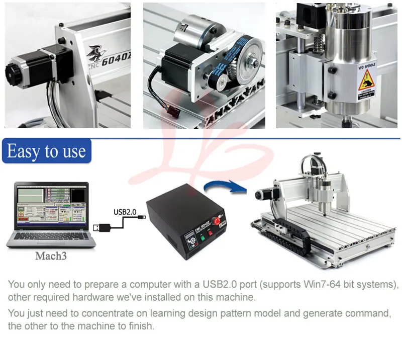 Desktop Mini CNC 6040 - Precision Metal Milling Machine