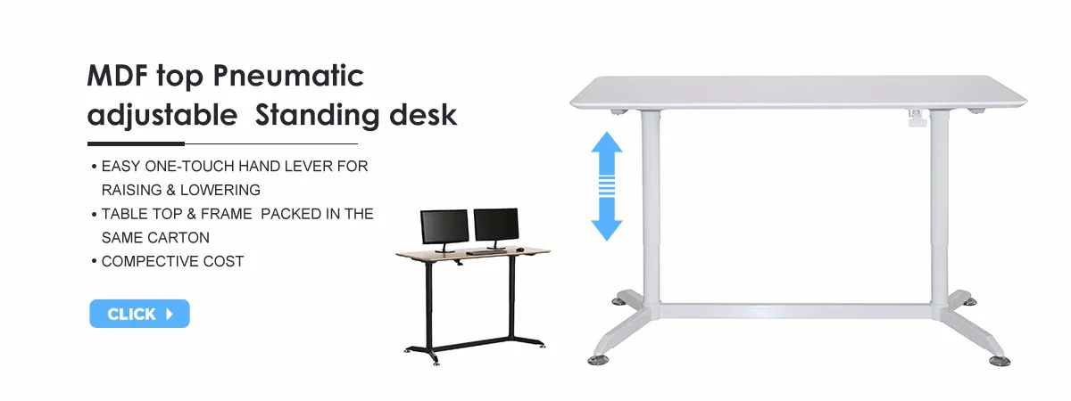 Single Leg Pneumatic Gas Spring Hydraulic Lift Adjustable Height Table ...