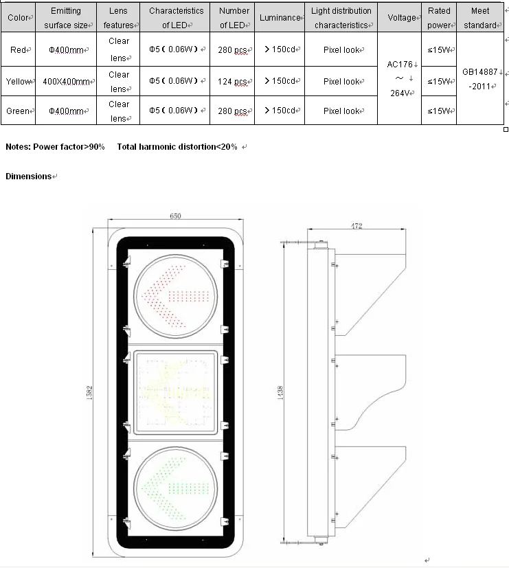 300mm 400mm Arrow Led Traffic Signal Light With Countdown Timer On Sale ...