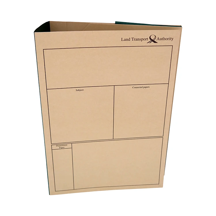 Custom Offset Printing Expandable Manila Folders with Green Tape