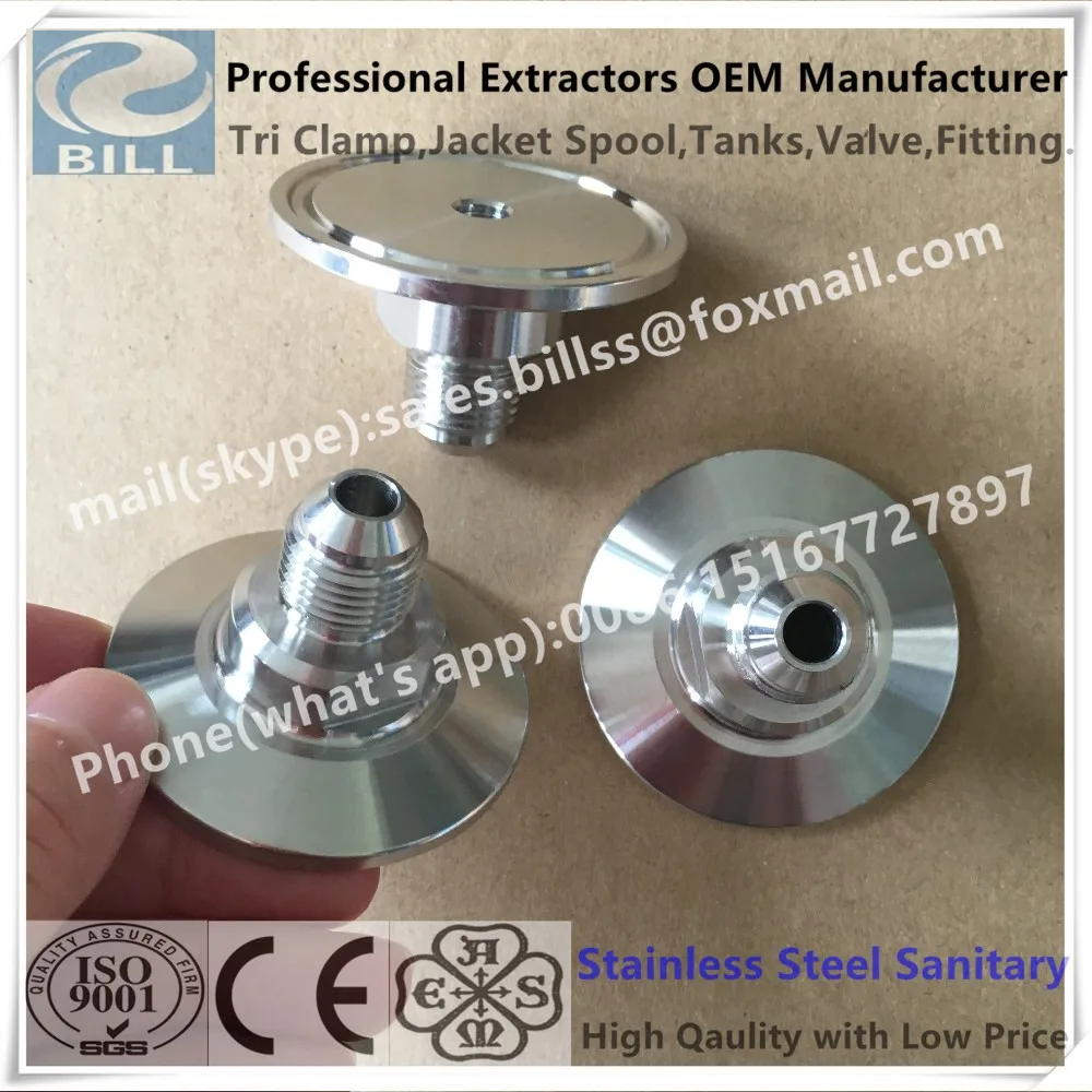 Stainless Steel Sanitary 3a/sms Tri Clamp Ferrule Hose Adapters - Buy ...