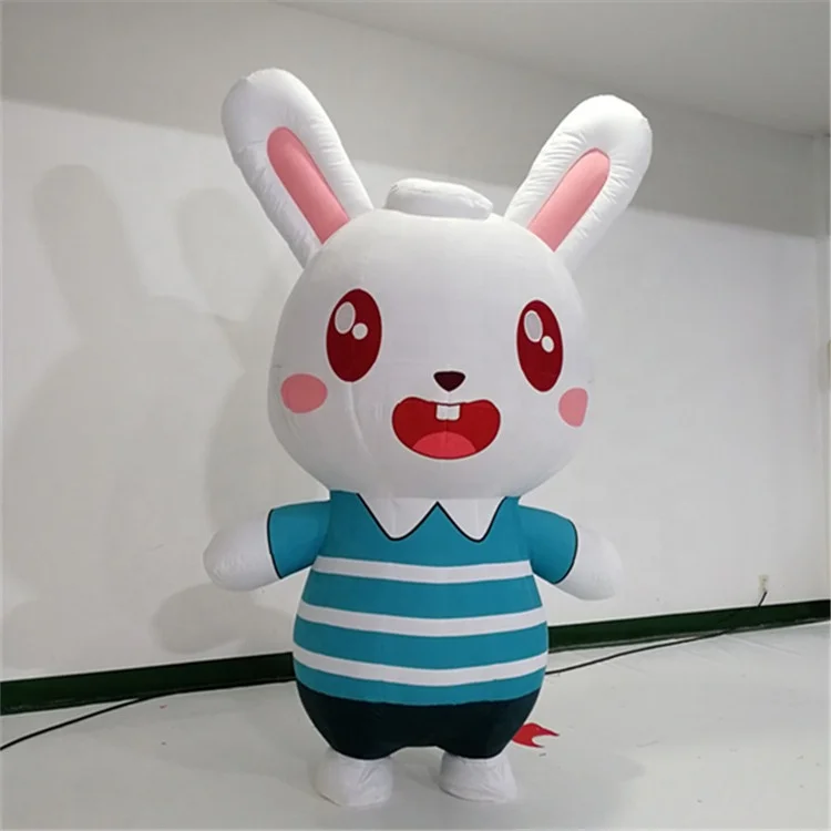 Customized Inflatable White Rabbit Costume for Advertising